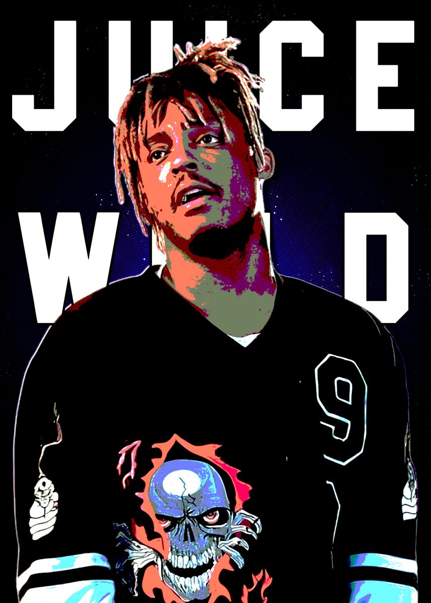'Juice Wrld Portrait' Poster, picture, metal print, paint by maxmoen ...
