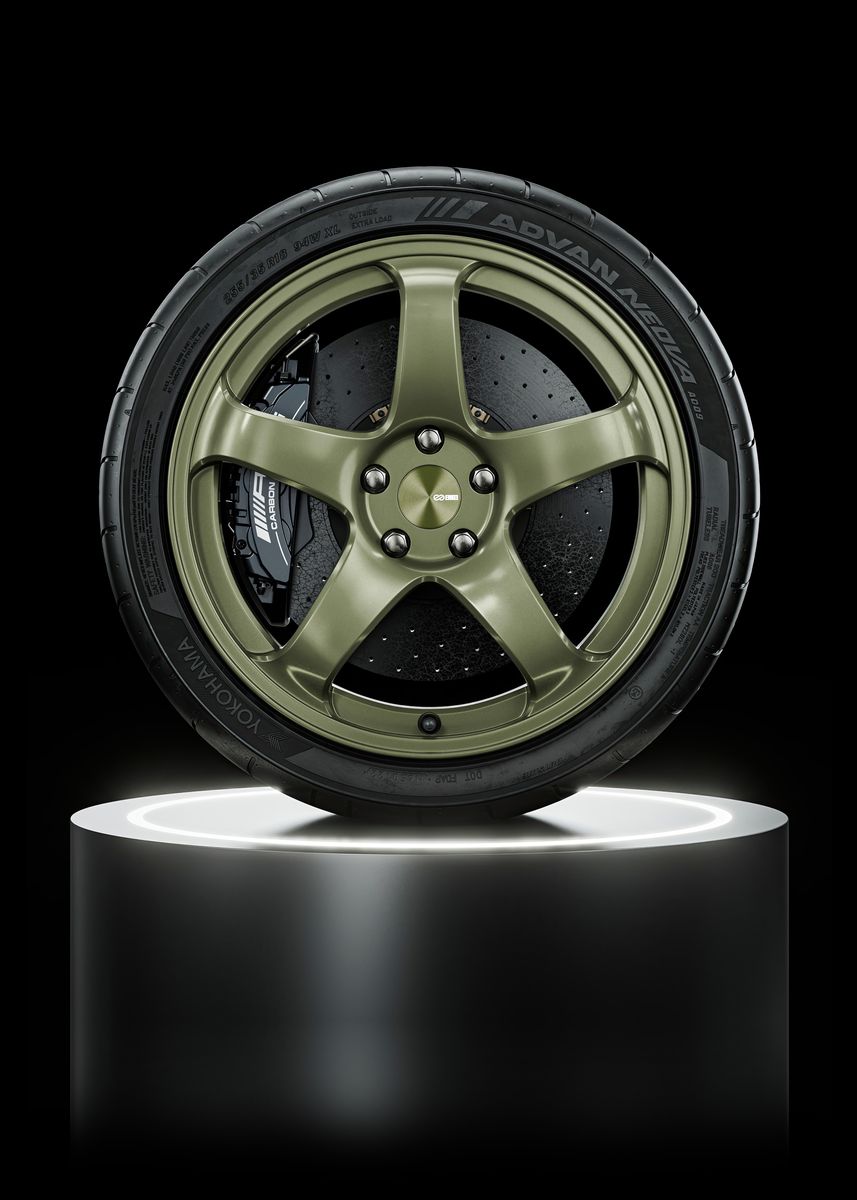 'Matte Green Alloy Wheel' Poster, picture, metal print, paint by staff ...