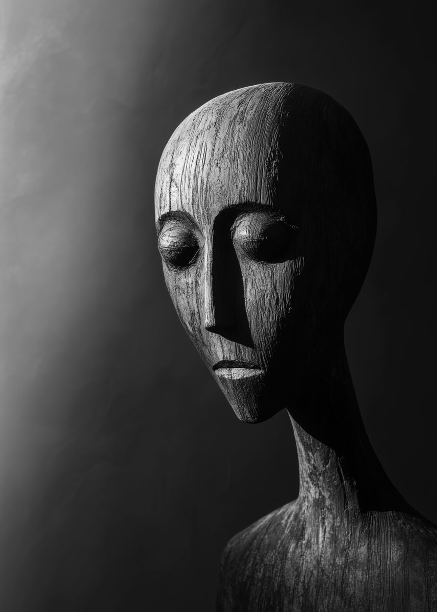 'Sadness Statue' Poster, picture, metal print, paint by ...