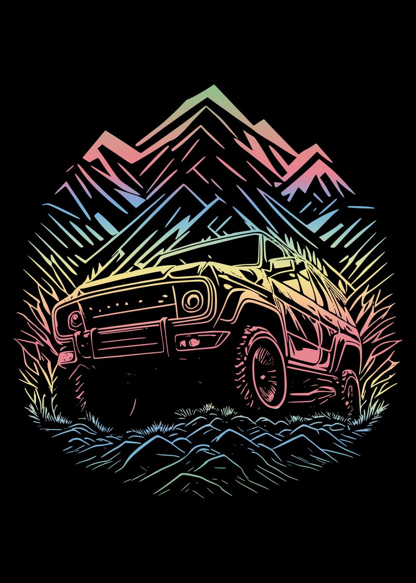 'Off-Road Adventure' Poster, picture, metal print, paint by Ilya ...