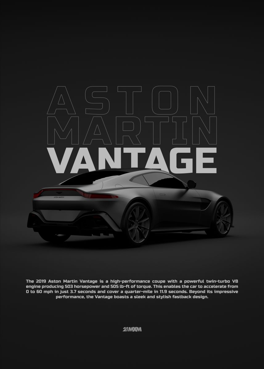 'Vantage 2019 - Back View' Poster, picture, metal print, paint by 21 ...