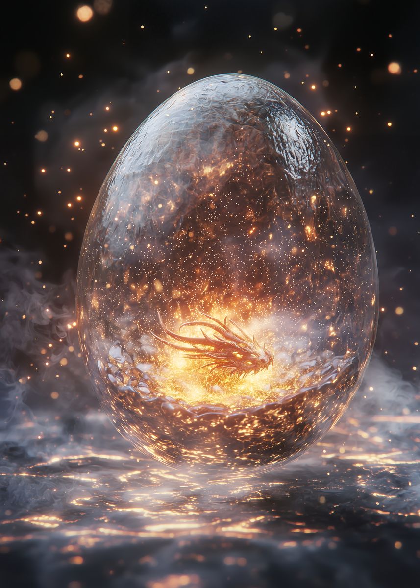 'Dragon Egg' Poster, picture, metal print, paint by Vfx Artist | Displate