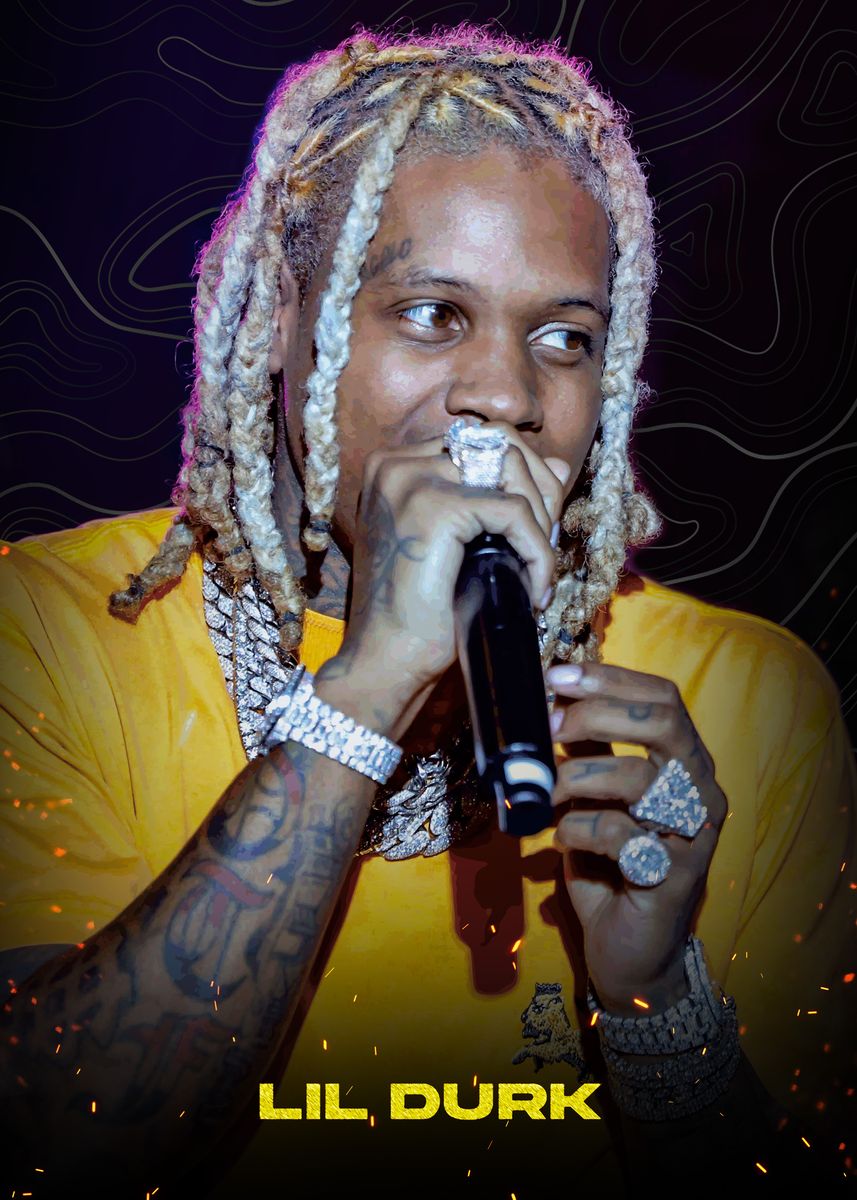 'Lil Durk Portrait' Poster, picture, metal print, paint by Micho ...