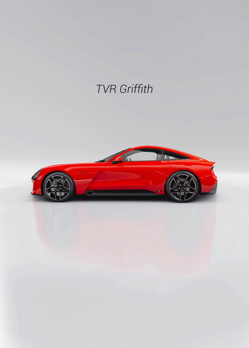 'TVR Griffith' Poster, picture, metal print, paint by One Line Artist ...