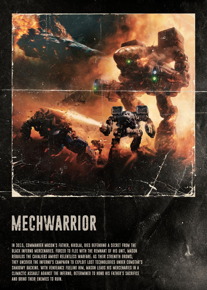 'MechWarrior' Poster, picture, metal print, paint by Archelaus Ema ...