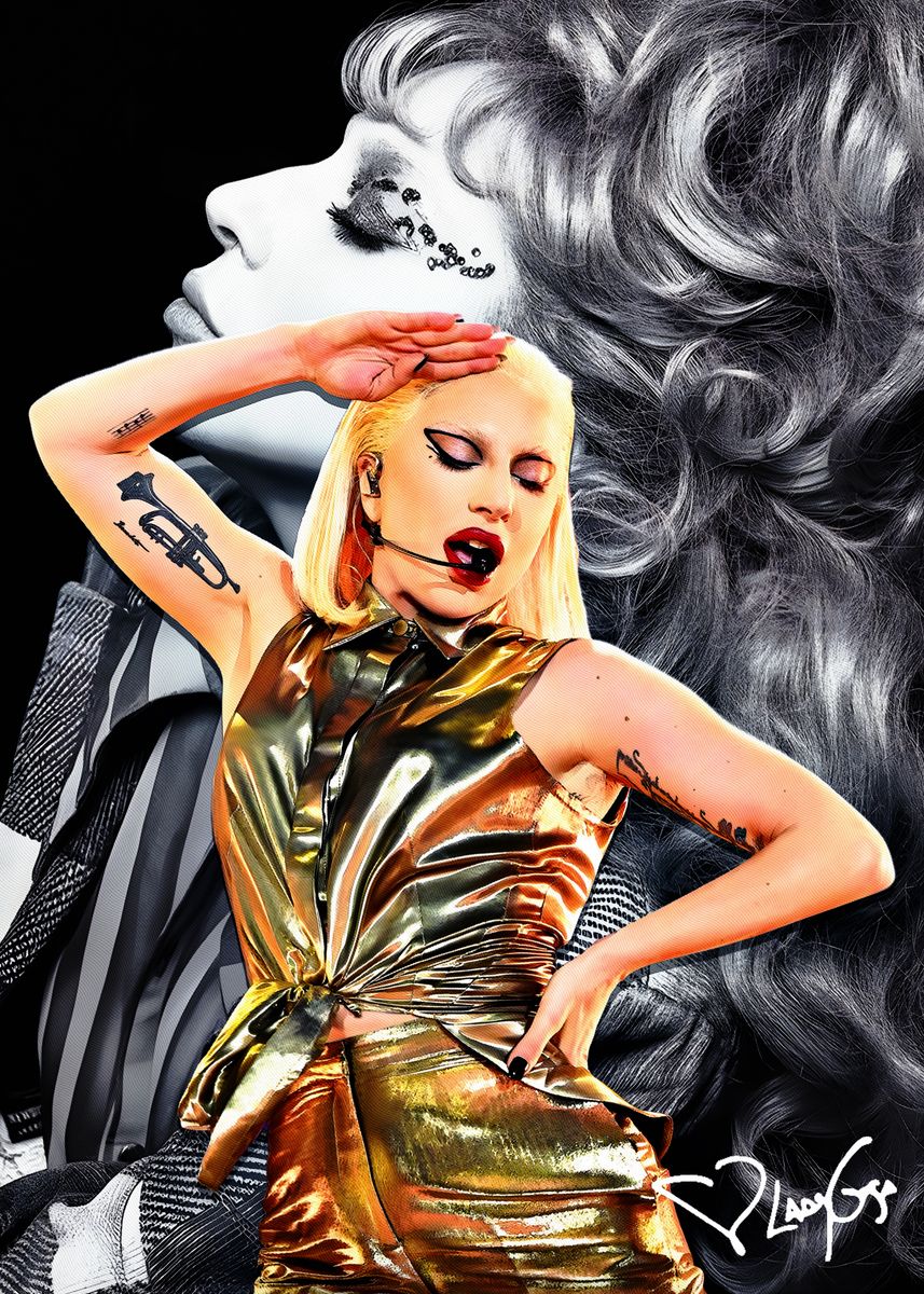 'Lady Gaga Performance ' Poster, picture, metal print, paint by Rose ...
