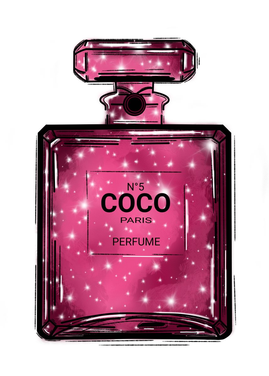 'Chanel whimsical Perfume' Poster, picture, metal print, paint by Anam ...