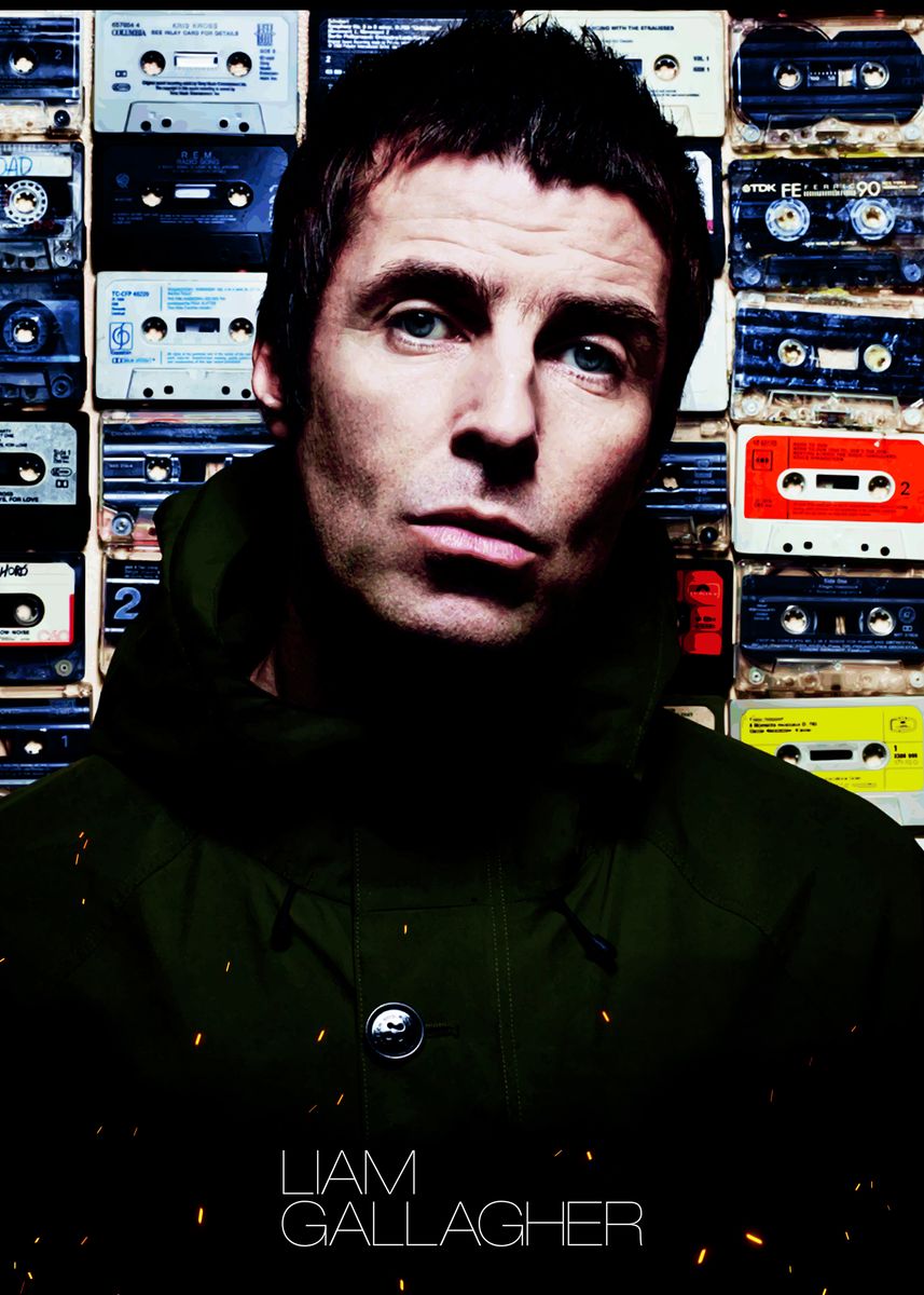 'Liam Gallagher Portrait' Poster, picture, metal print, paint by Micho ...