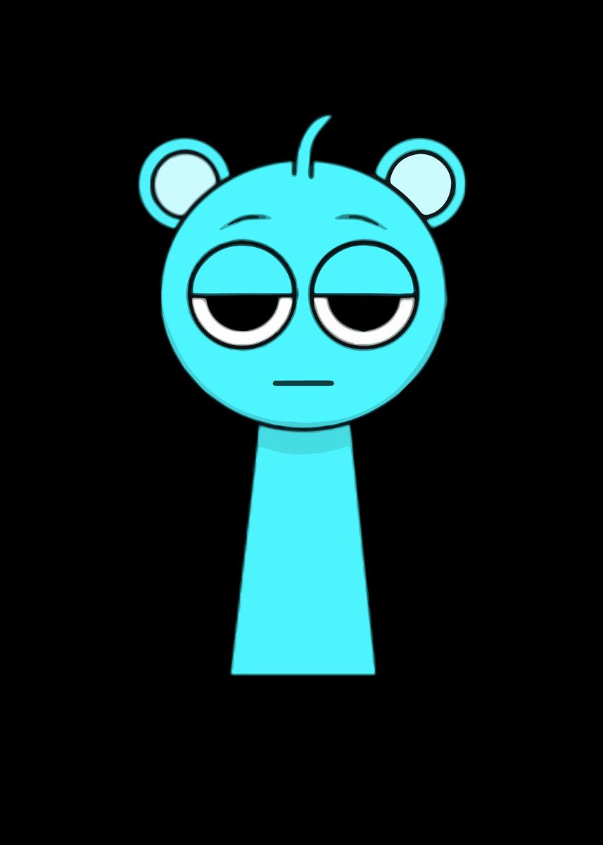 'Bored Blue Bear' Poster, picture, metal print, paint by Cicilion Loui ...