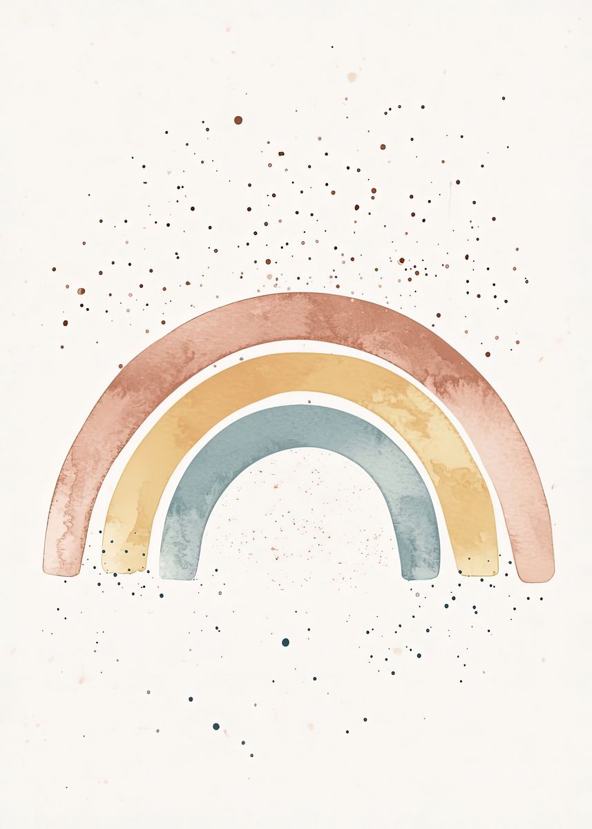 'Watercolor Rainbow Art Print' Poster, picture, metal print, paint by ...