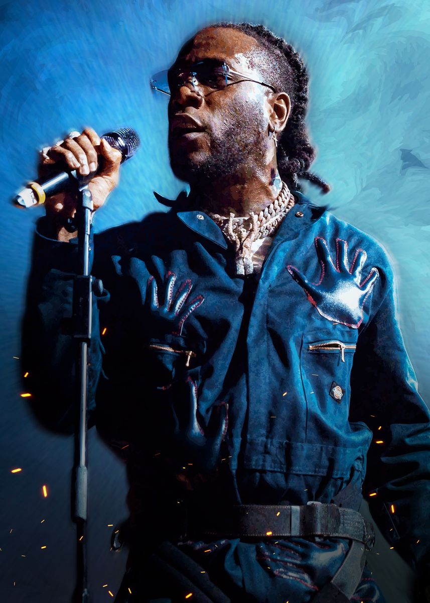 'Burna Boy' Poster, picture, metal print, paint by Micho Abstract ...