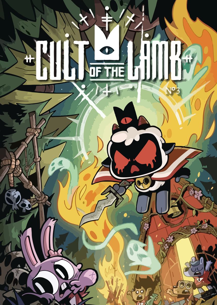 'Cult of the Lamb Comic #3' Poster, picture, metal print, paint by ...