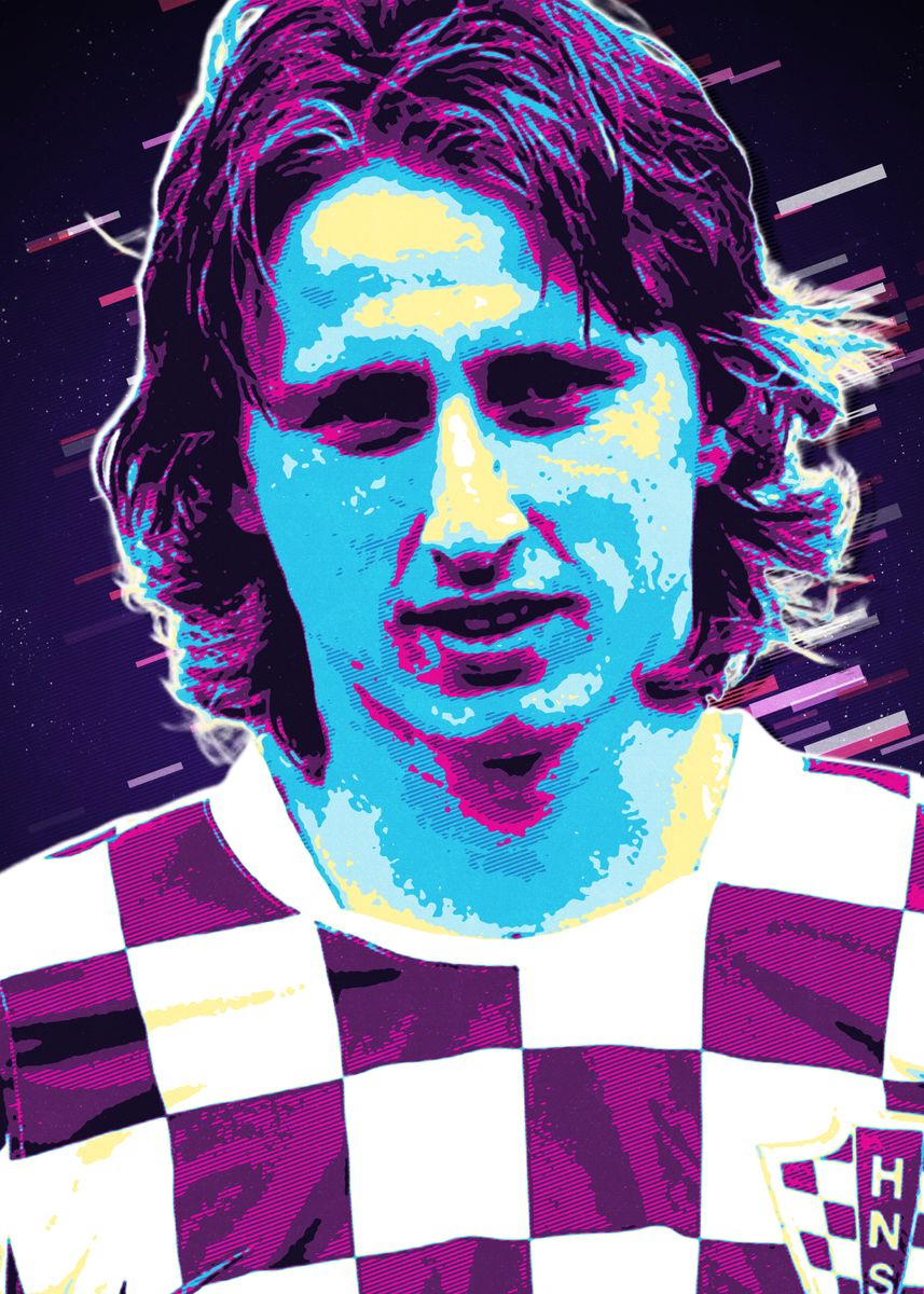 'Luka Modric Retro Art' Poster, picture, metal print, paint by Nusi uci ...