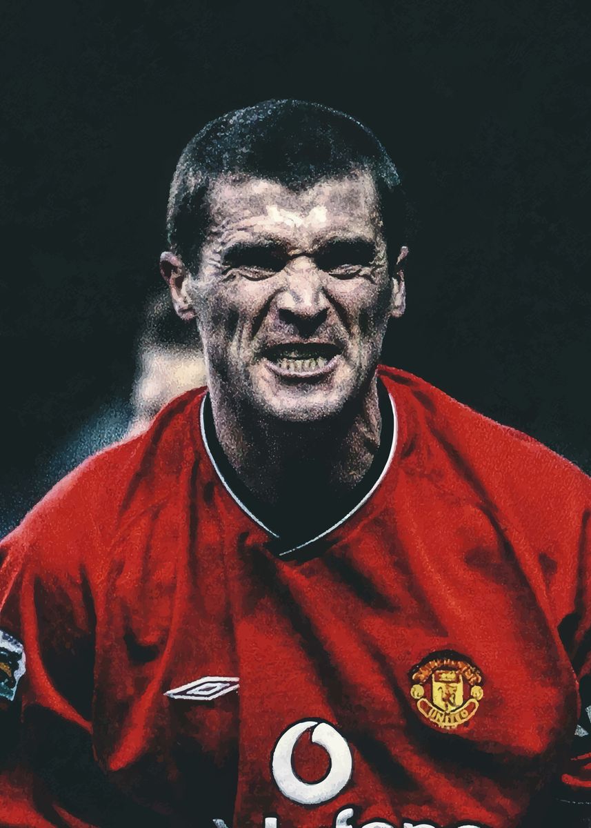 'Roy Keane Manchester United' Poster, picture, metal print, paint by ...