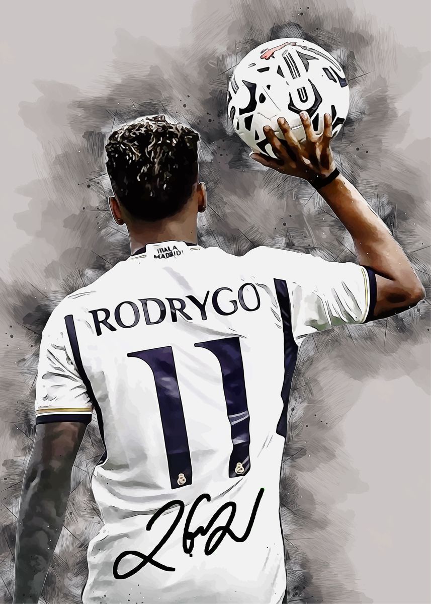 'Rodrygo Goes Digital Painting Art' Poster, picture, metal print, paint ...