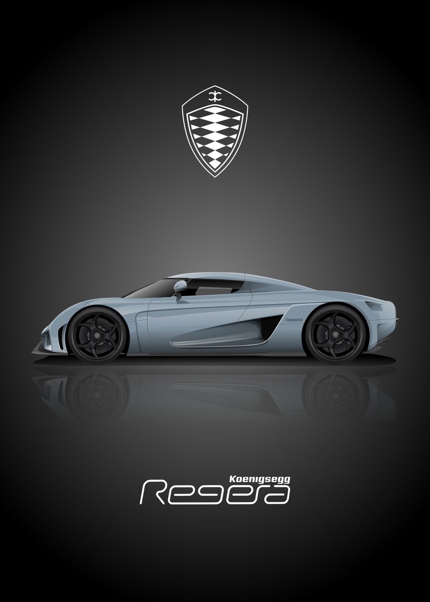 'Koenigsegg Regera' Poster, picture, metal print, paint by Conceptual ...