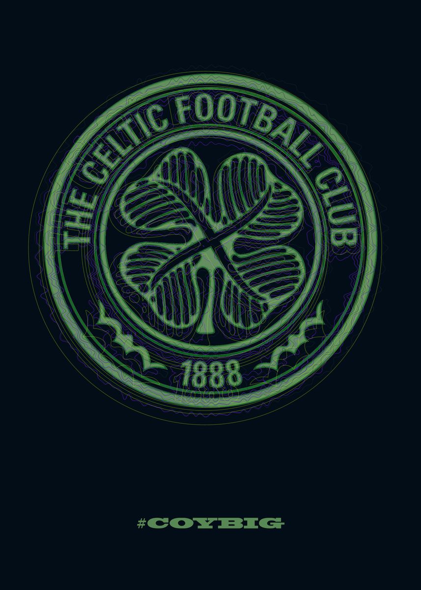 'CELTIC COYBIG' Poster, picture, metal print, paint by Blood Digital ...
