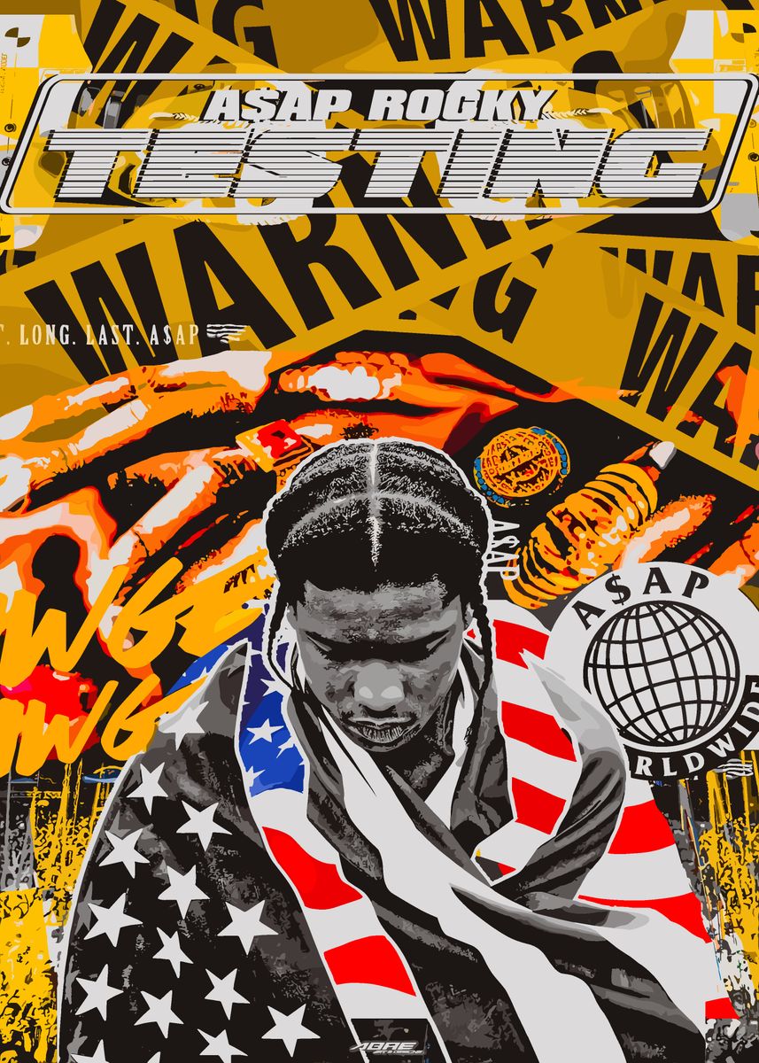 'ASAP Rocky Testing' Poster, picture, metal print, paint by VisionPrint ...