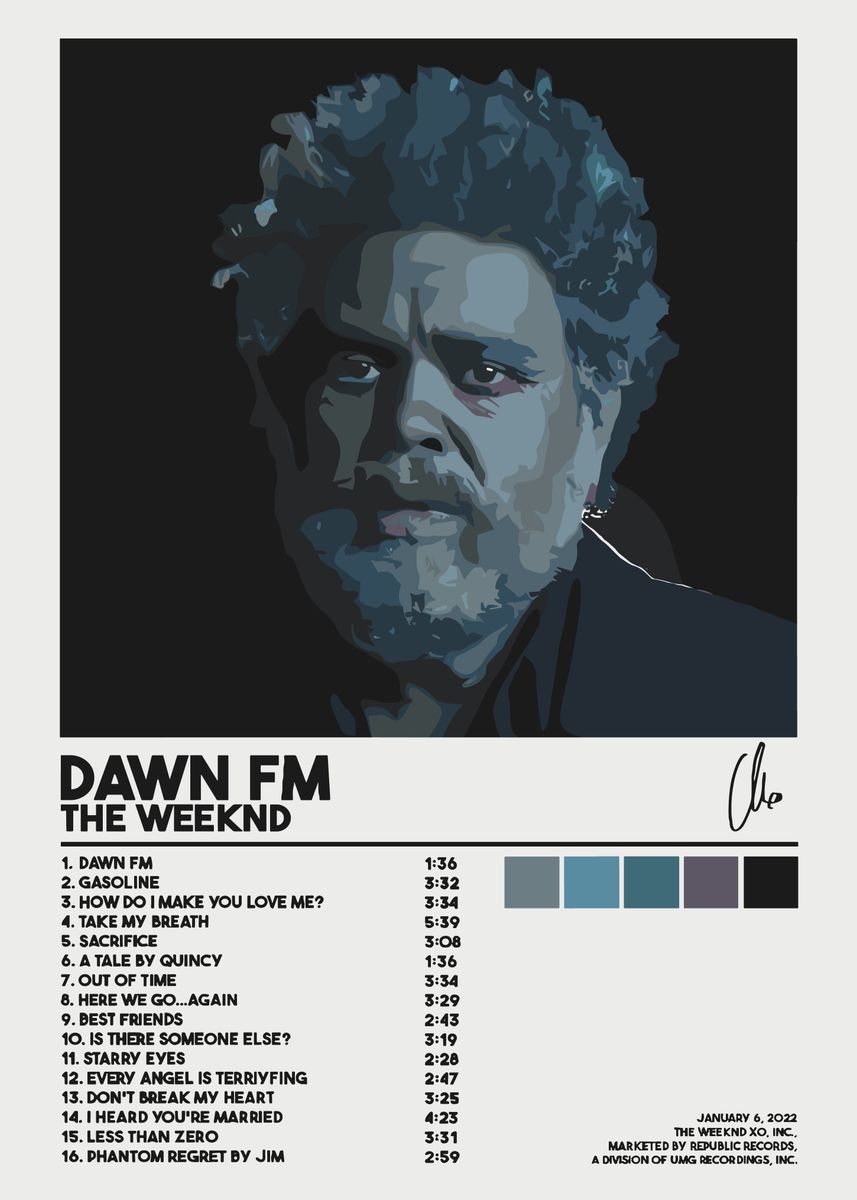 'The Weeknd Album Cover' Poster, picture, metal print, paint by Dasy ...