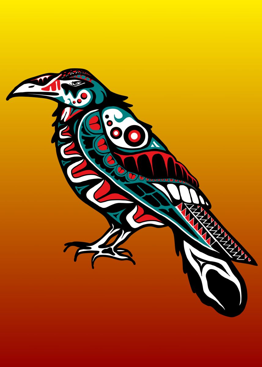 'Alaska Native Raven' Poster, picture, metal print, paint by Kayanna ...