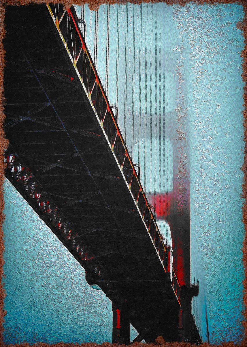 'Bridge Underside View' Poster, picture, metal print, paint by ...