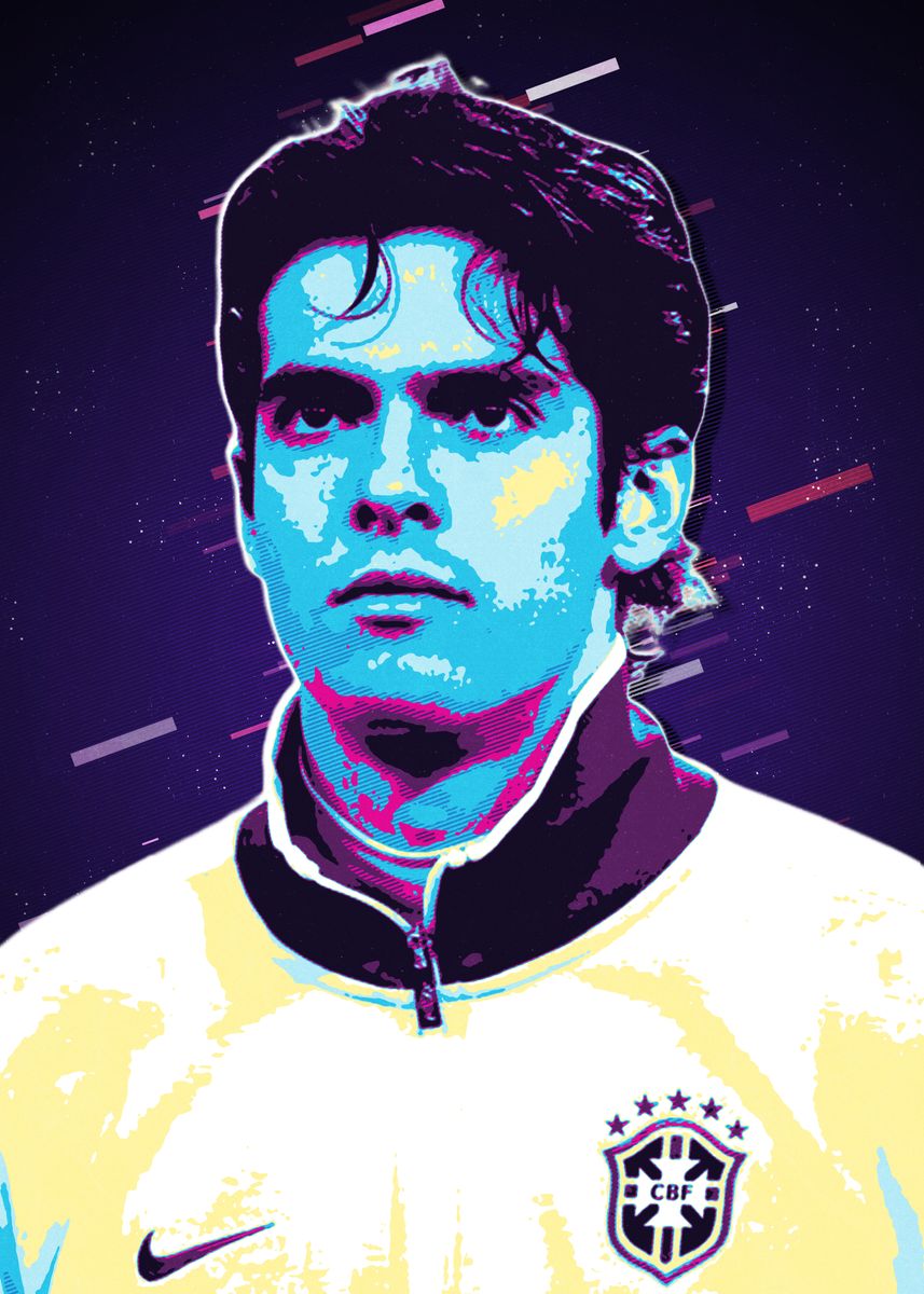 'Kaka Soccer Player Portrait' Poster, picture, metal print, paint by ...