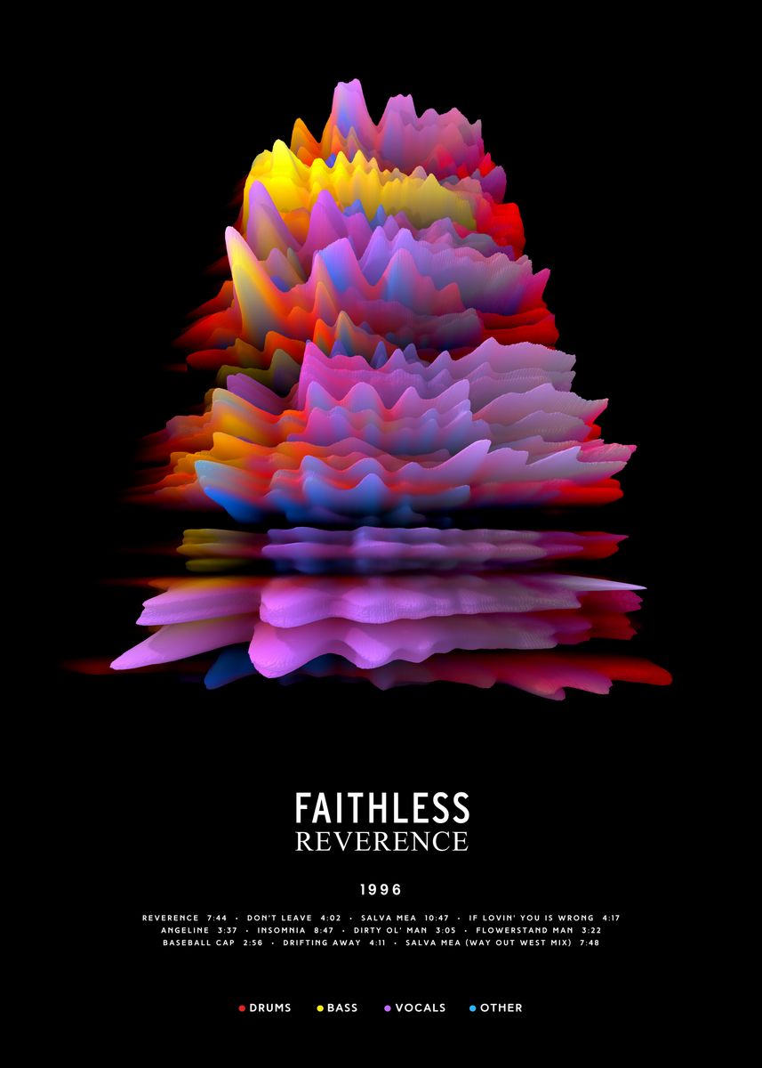 'Faithless - Reverence (1996) - 3D' Poster, picture, metal print, paint ...