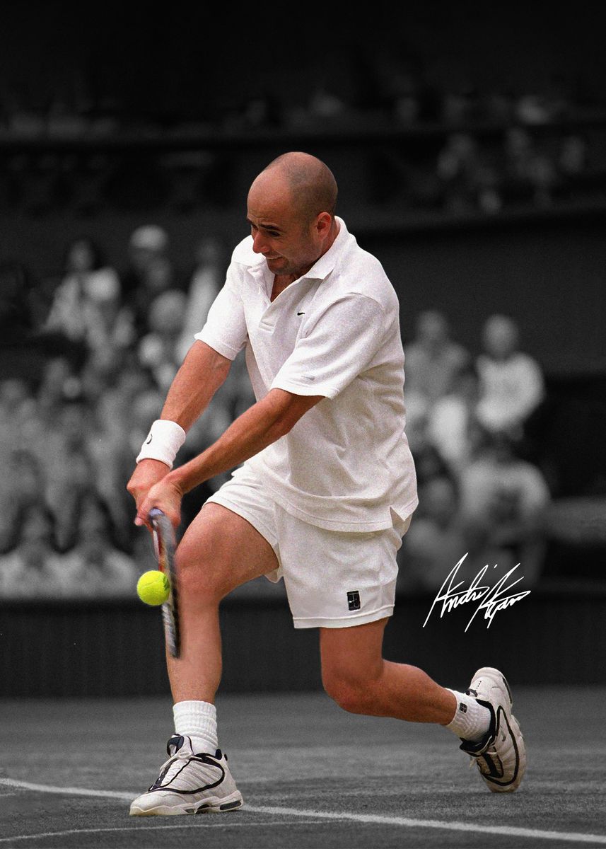 'Andre Agassi' Poster, picture, metal print, paint by BIAStudio | Displate