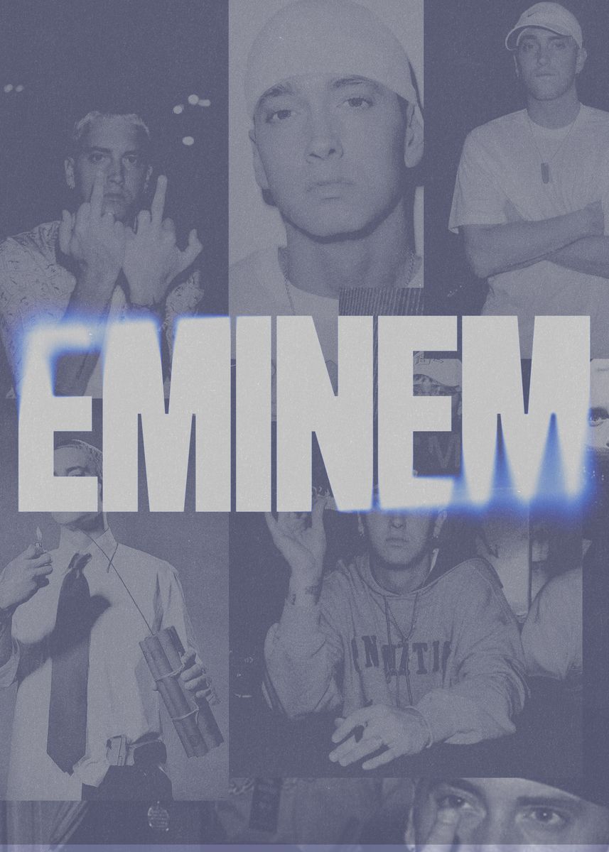 'Eminem Collage Poster' Poster, picture, metal print, paint by Shay ...