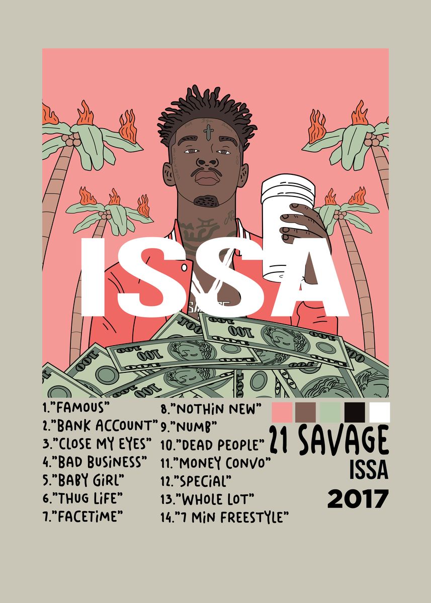 '21 Savage Issa Album Cover' Poster, picture, metal print, paint by ...