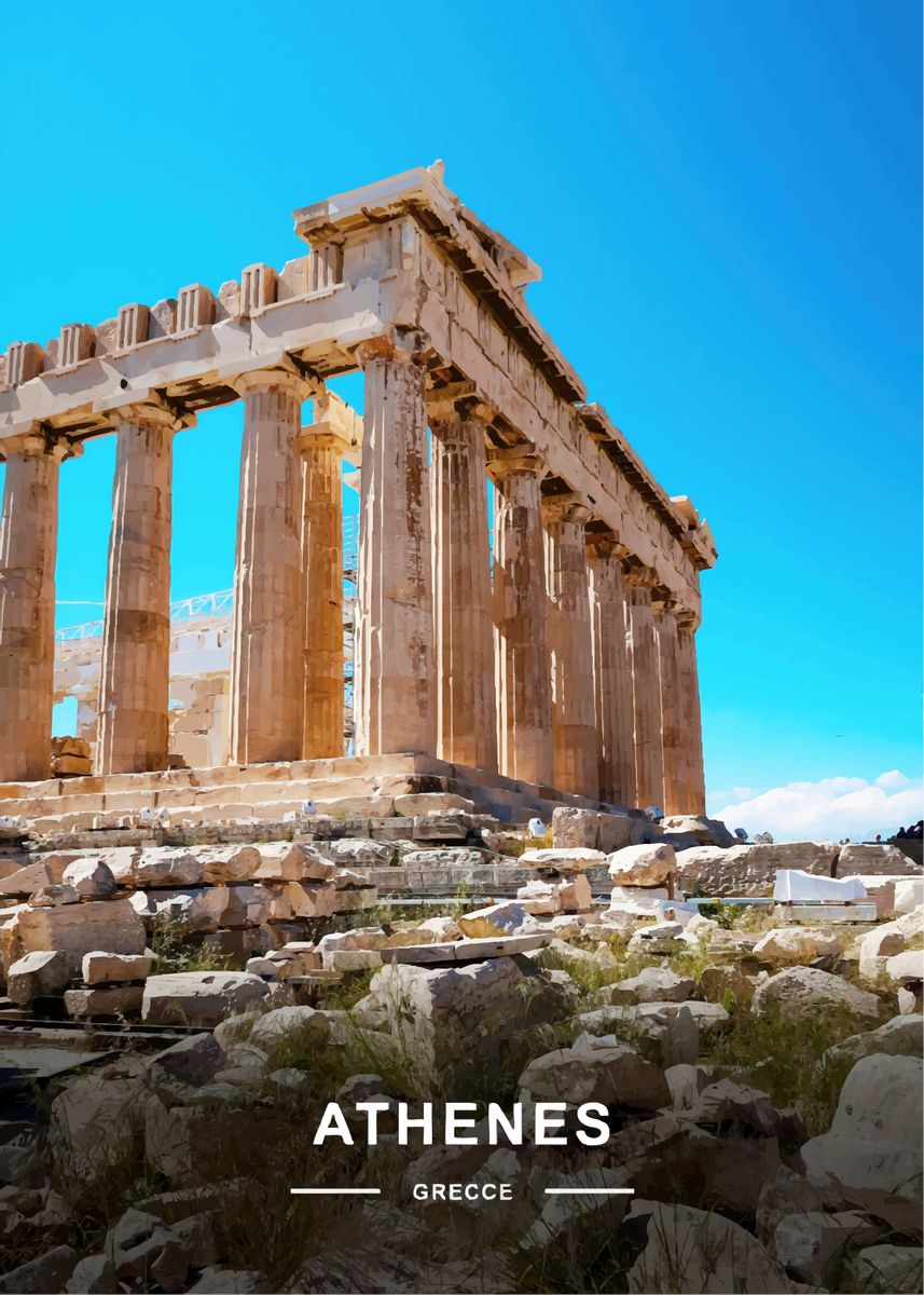 'Acropolis of Athens' Poster, picture, metal print, paint by PIXOSTER ...