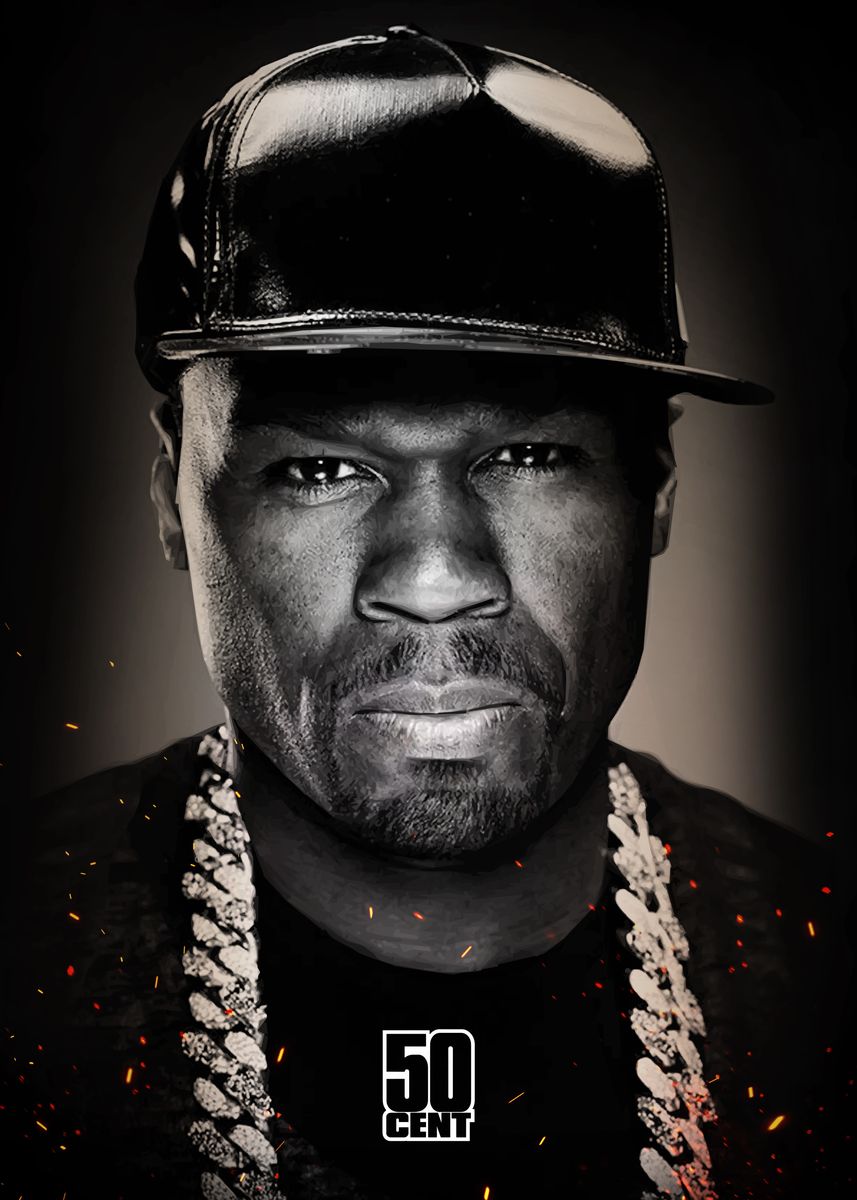 '50 Cent' Poster, picture, metal print, paint by Micho Abstract | Displate