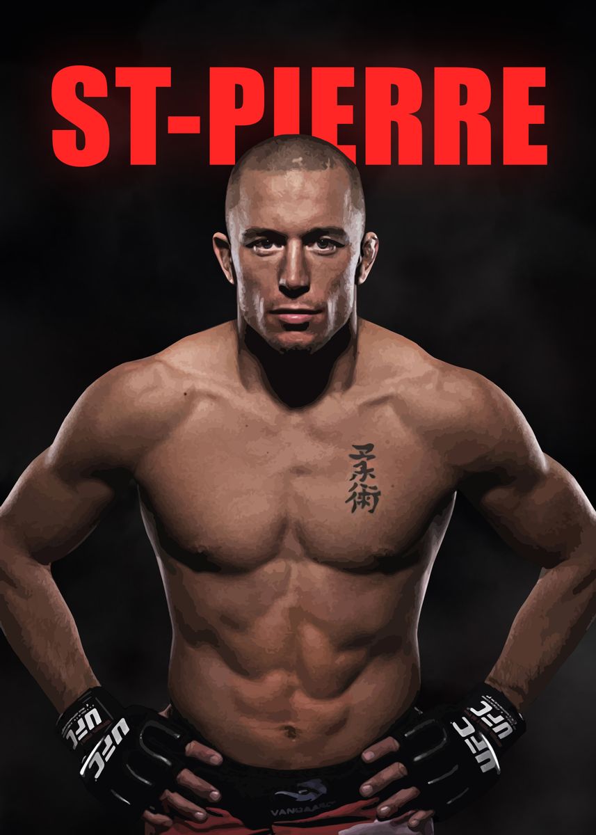 'Georges St-Pierre ' Poster, picture, metal print, paint by Bunja ...