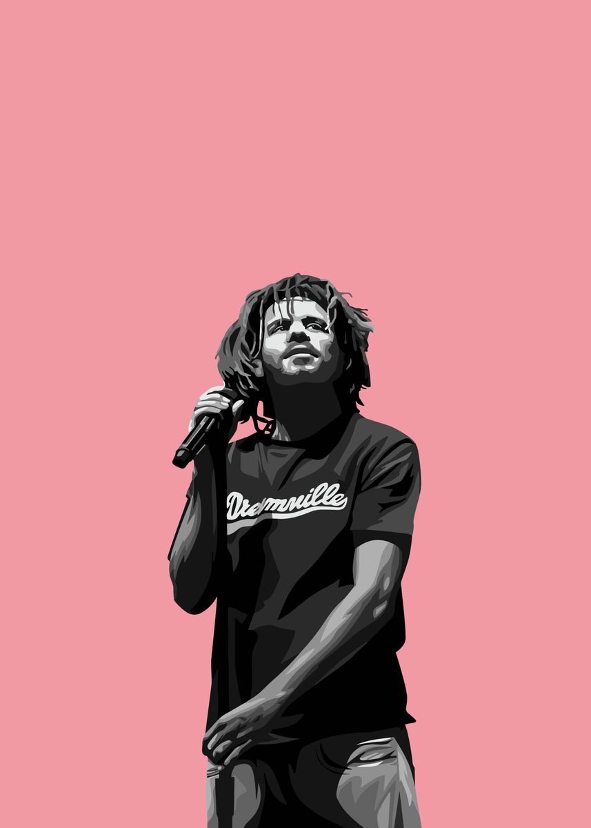 'J. Cole Music Poster' Poster, picture, metal print, paint by Manaj ...