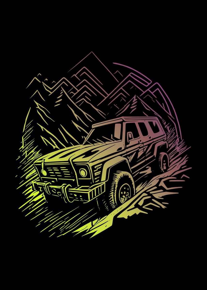 'Off-Road Adventure' Poster, picture, metal print, paint by Ilya ...