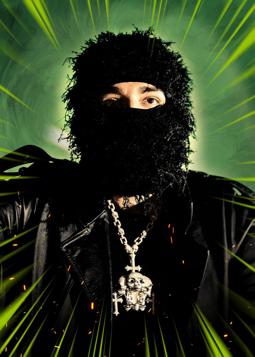 'Yeat Mask' Poster, picture, metal print, paint by Micho Abstract ...