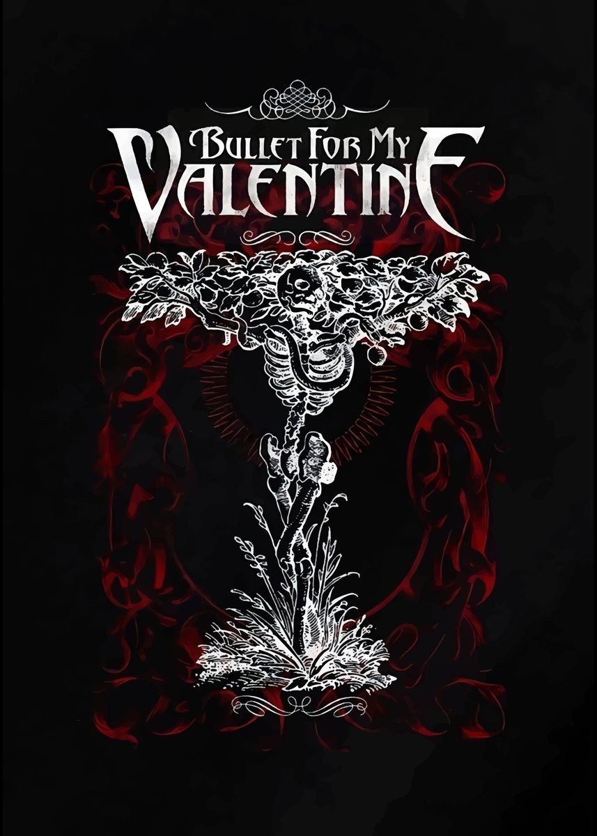 'Bullet For My Valentine Logo' Poster, picture, metal print, paint by ...