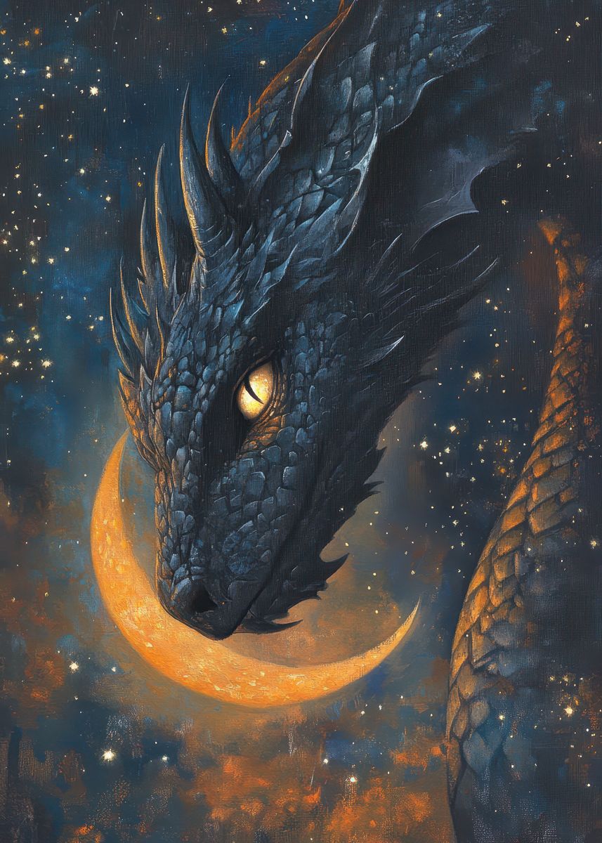 'Dragon Cosmic ' Poster, picture, metal print, paint by Michael Mattler ...