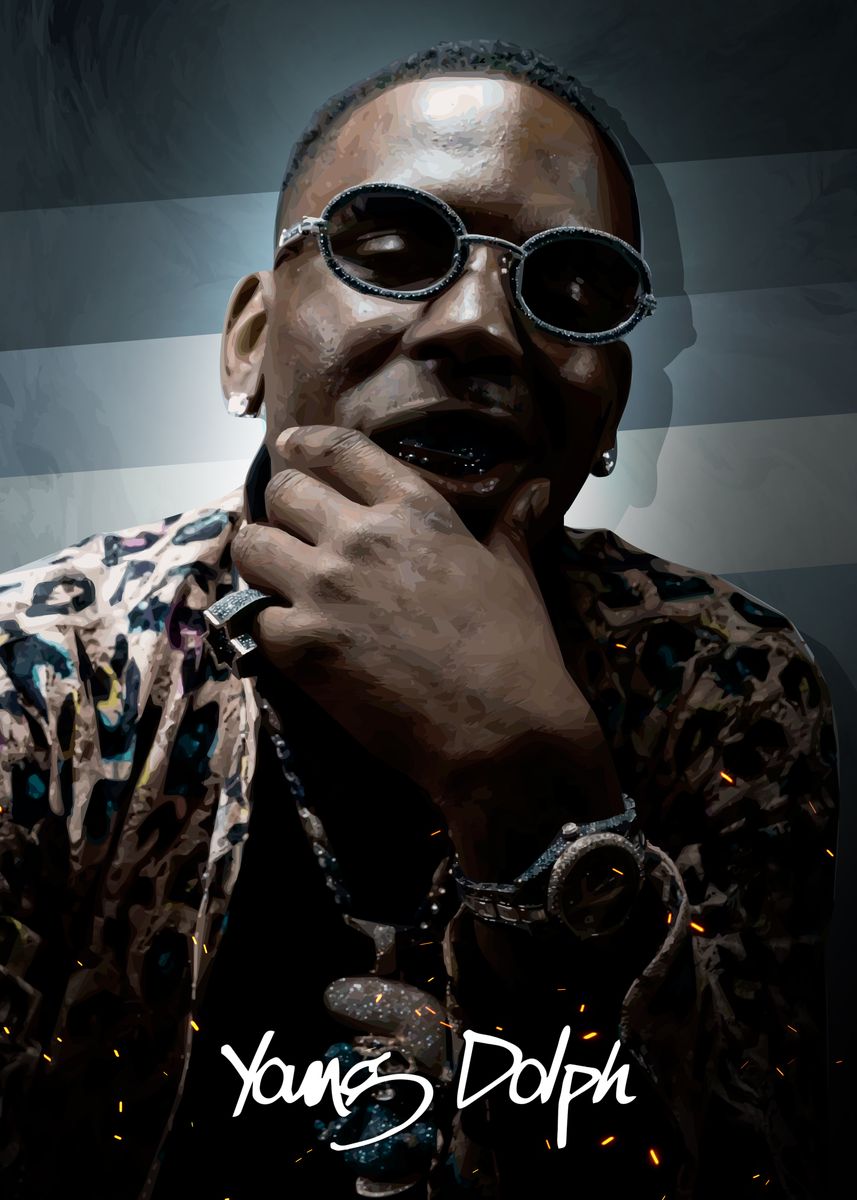 'Young Dolph' Poster, picture, metal print, paint by Micho Abstract ...