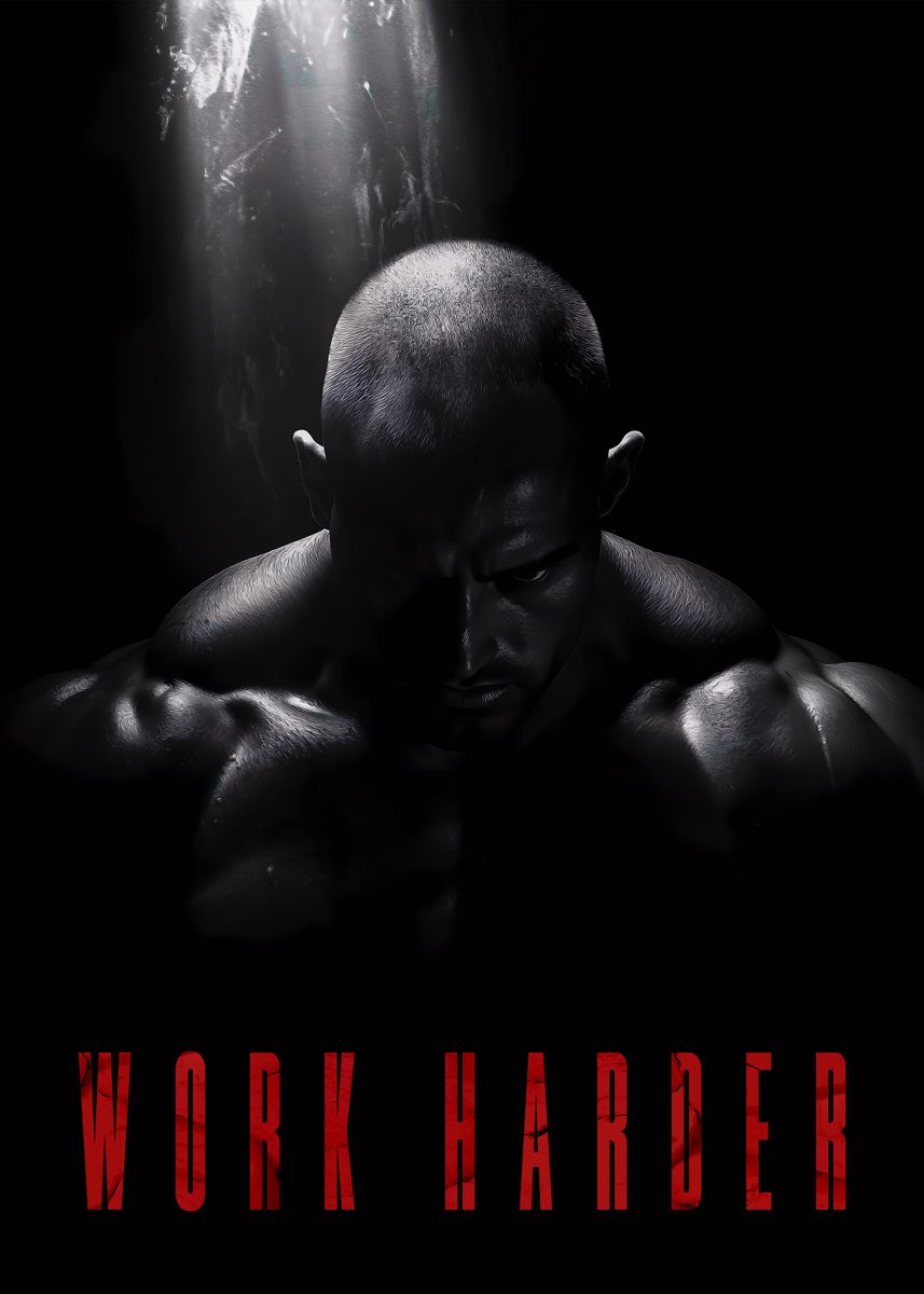'Work Hard' Poster, picture, metal print, paint by Nerdworld 1 | Displate