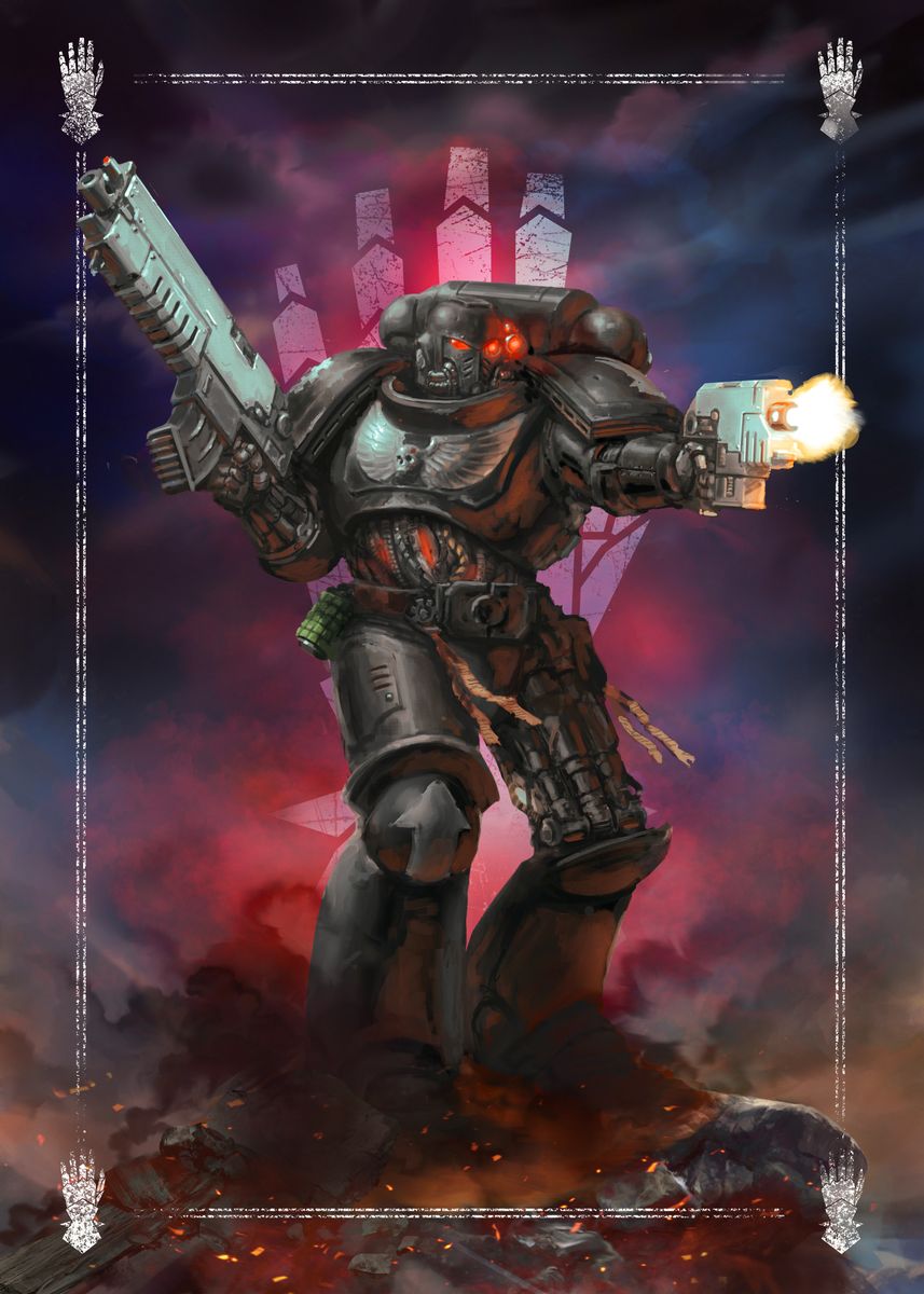 'Iron Hands Marine 1' Poster, picture, metal print, paint by Warhammer ...