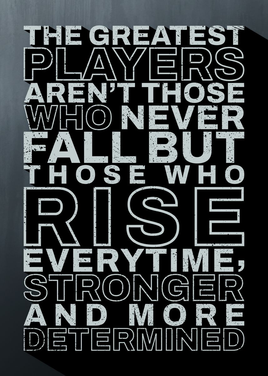 'Rise Quote' Poster, picture, metal print, paint by Mr Penguin | Displate
