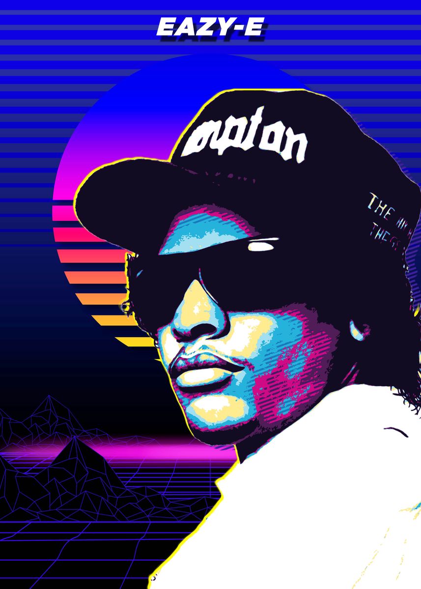 'Eazy-E Retro Portrait' Poster, picture, metal print, paint by Limited ...
