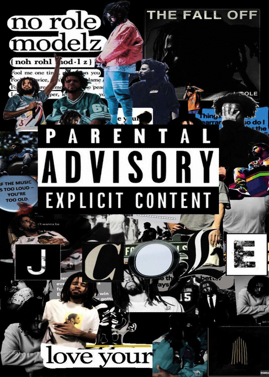 'J. Cole Collage' Poster, picture, metal print, paint by | Displate