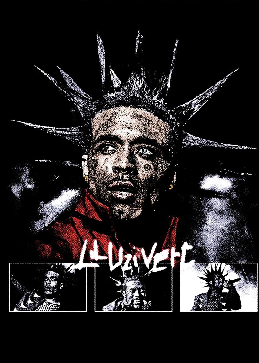 'Lil Uzi Vert Punk Rock Collage' Poster, picture, metal print, paint by ...