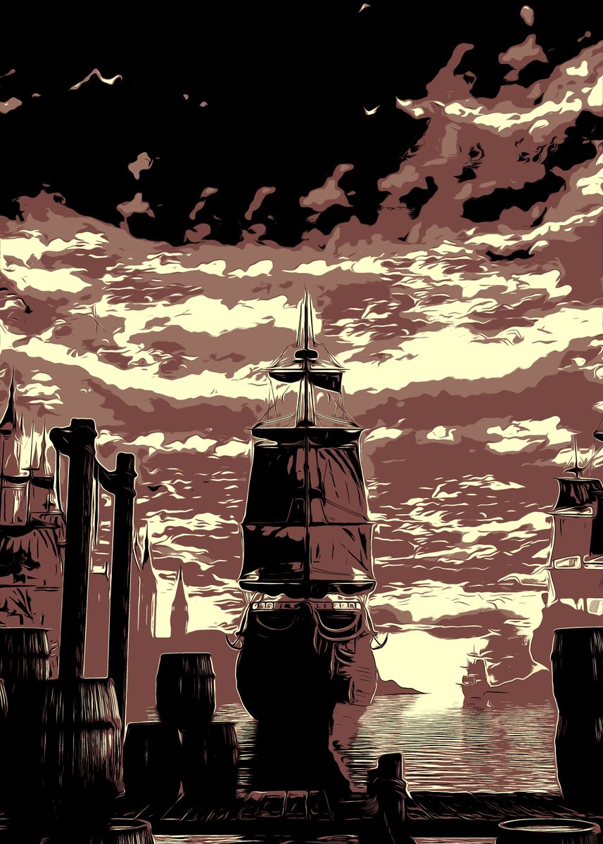 'Going Merry' Poster, picture, metal print, paint by Dark Sovls | Displate