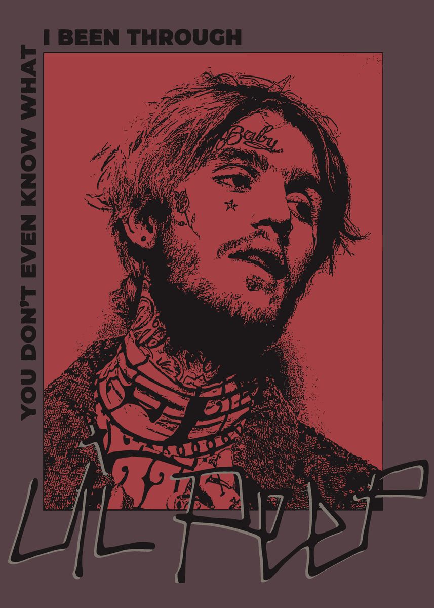 'Lil Peep Portrait' Poster, picture, metal print, paint by VisionPrint ...