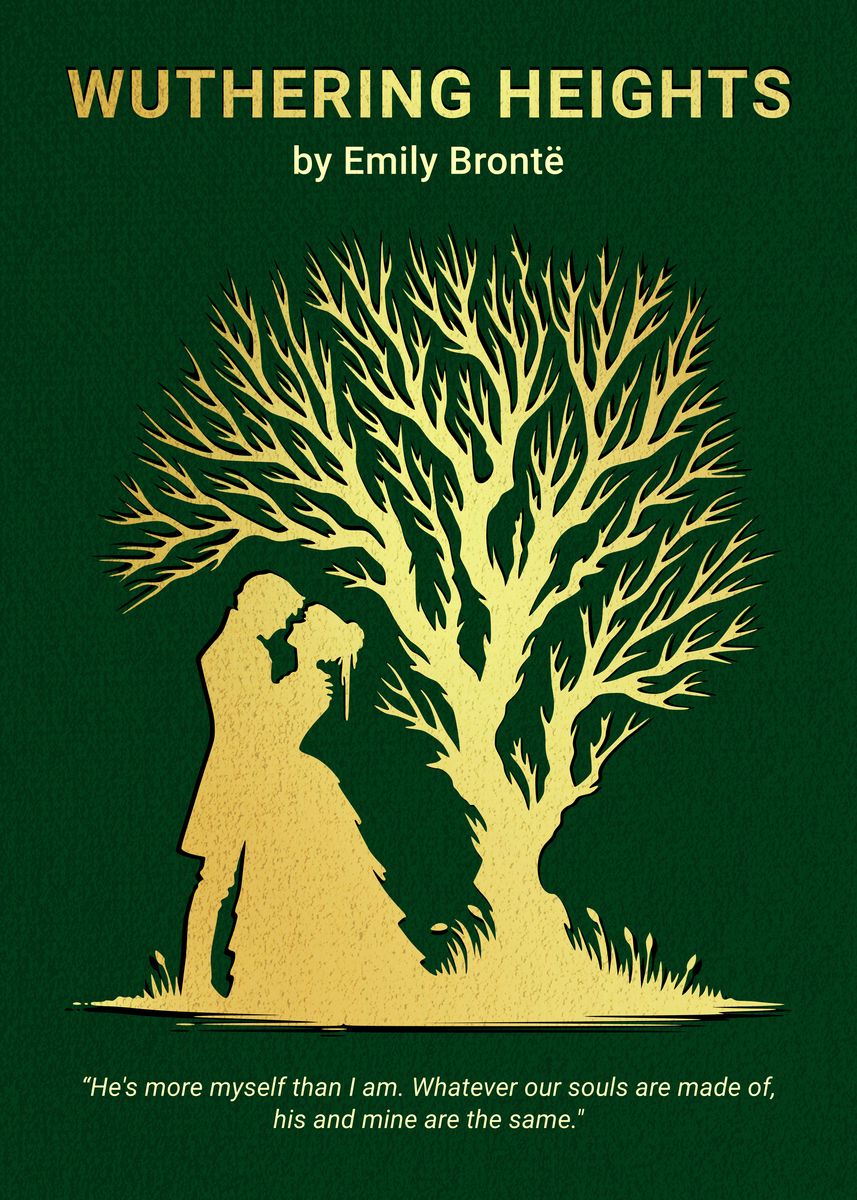 'Wuthering Heights Minimalist Book Cover Art' Poster, picture, metal ...