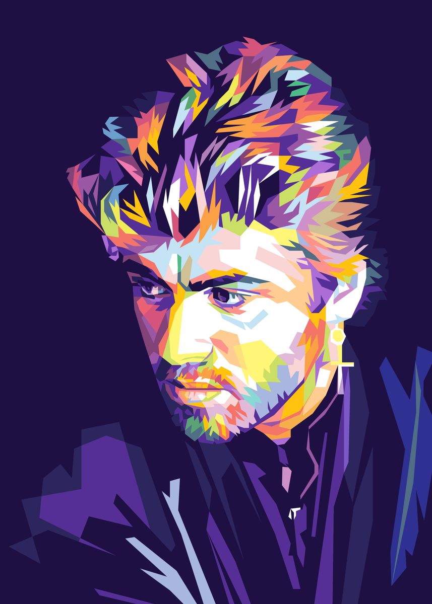 'George Michael Portrait' Poster, picture, metal print, paint by mztgr7 ...