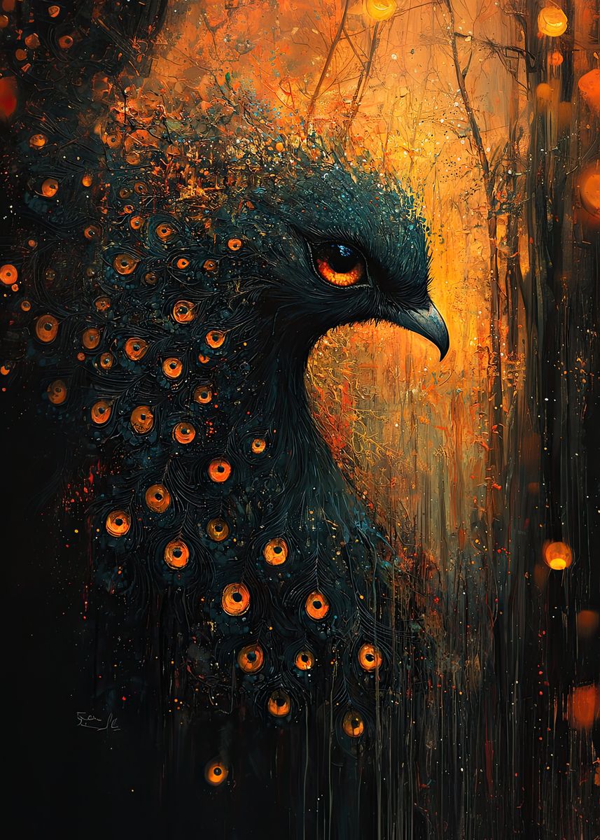 'Mystical Forest Bird' Poster, picture, metal print, paint by Benjamin ...